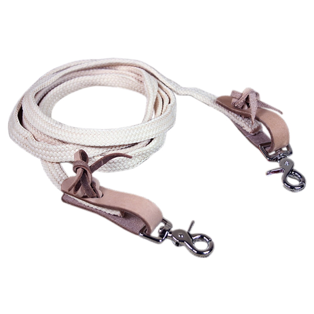 1/2 Inch X 7 Ft Hilason Light Yellow Poly Roping Horse Reins With Snaps ...