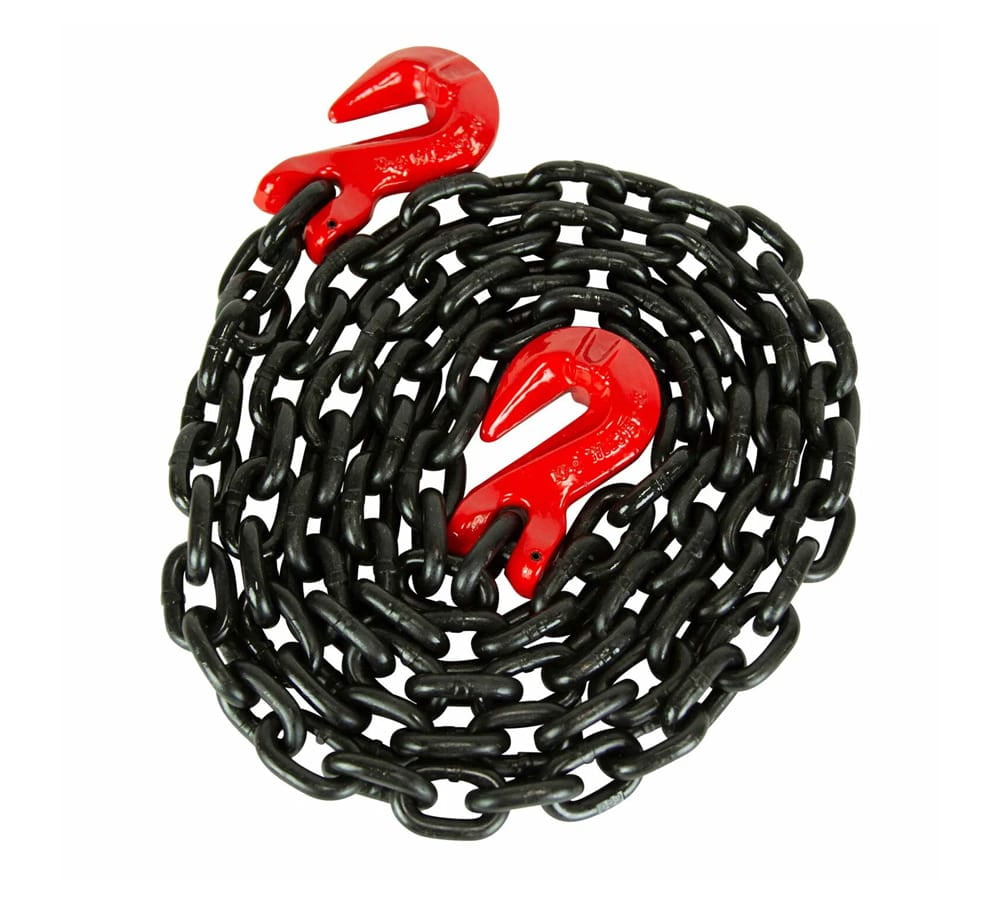1/2 Inch x 10 FT G80 Black Transport Binder Chain with Clevis Grab ...