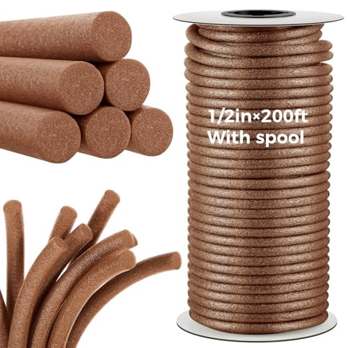 1/2 Inch x 200 ft Foam Backer Rod for Gaps Joints Concrete Crack Filler ...