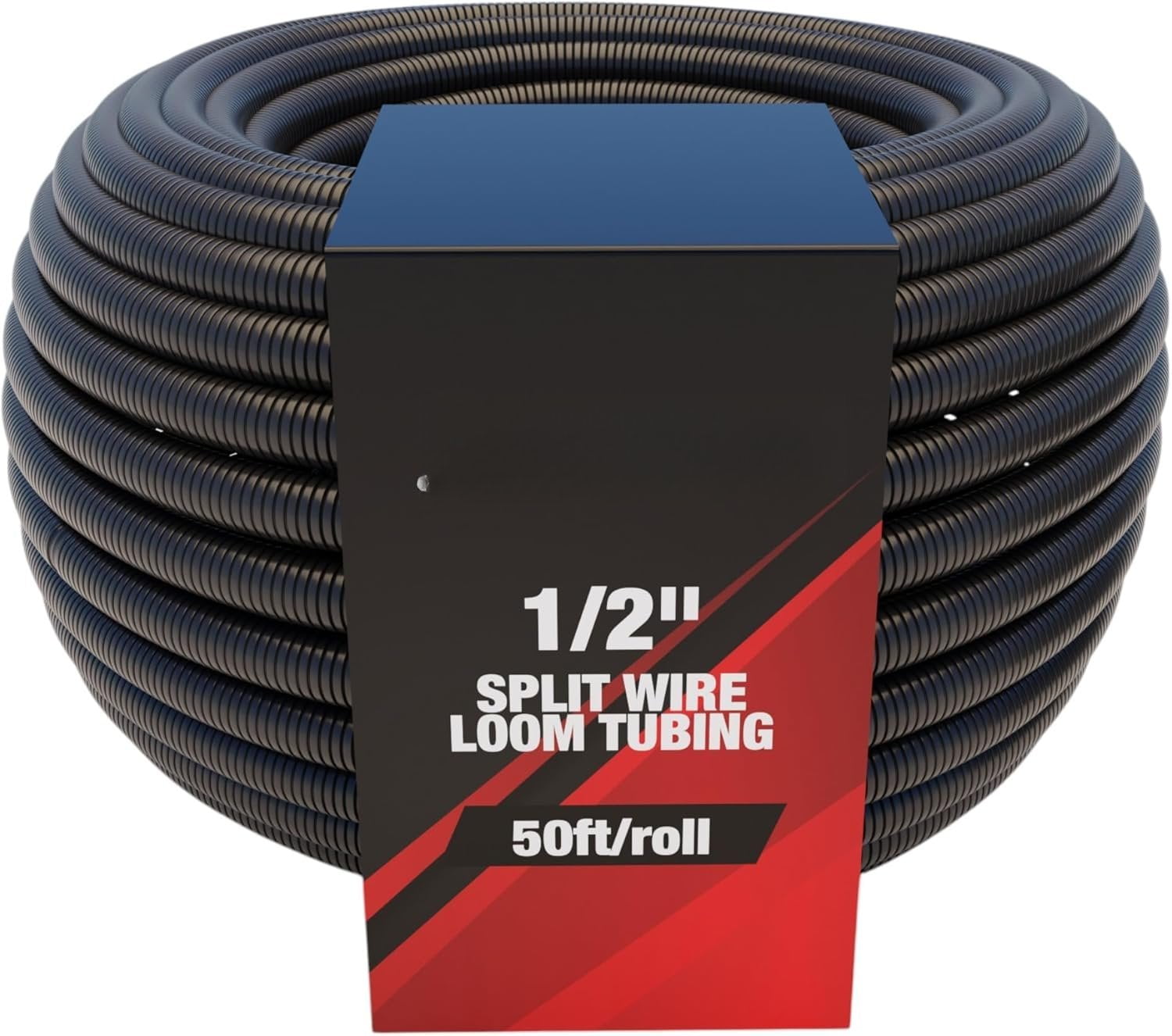 1/2 Inch x 50ft Split Wire Loom Tubing, Split Sleeve Cord Protector for ...