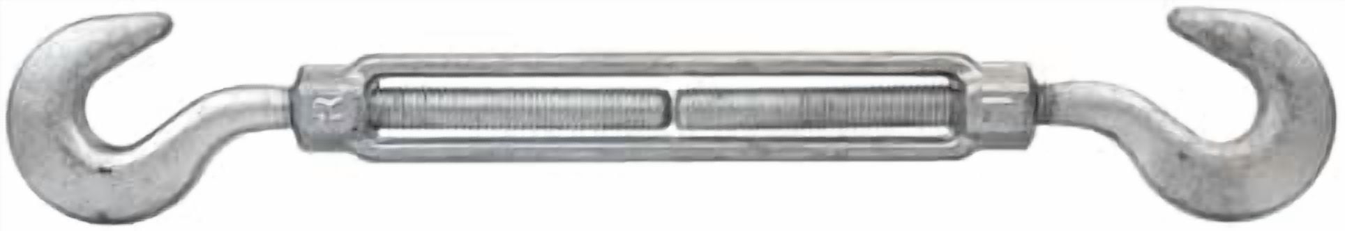 1/2 Inch x 6 Inch Hook and Hook Galvanized Turnbuckle, Working Load ...