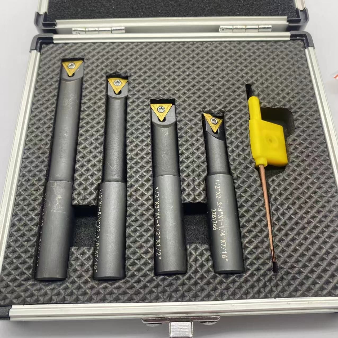 1/2" Indexable Boring Bar Set Lathe Round Shank Bars For TCMT Insert ...