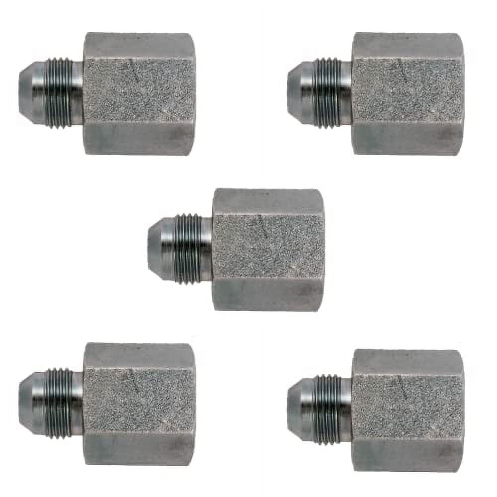 1/2" JIC Male x 3/4" NPTF Female Pipe Thread Adapter/Converter Hydraulic Fitting (5-PACK) | 2405 ...