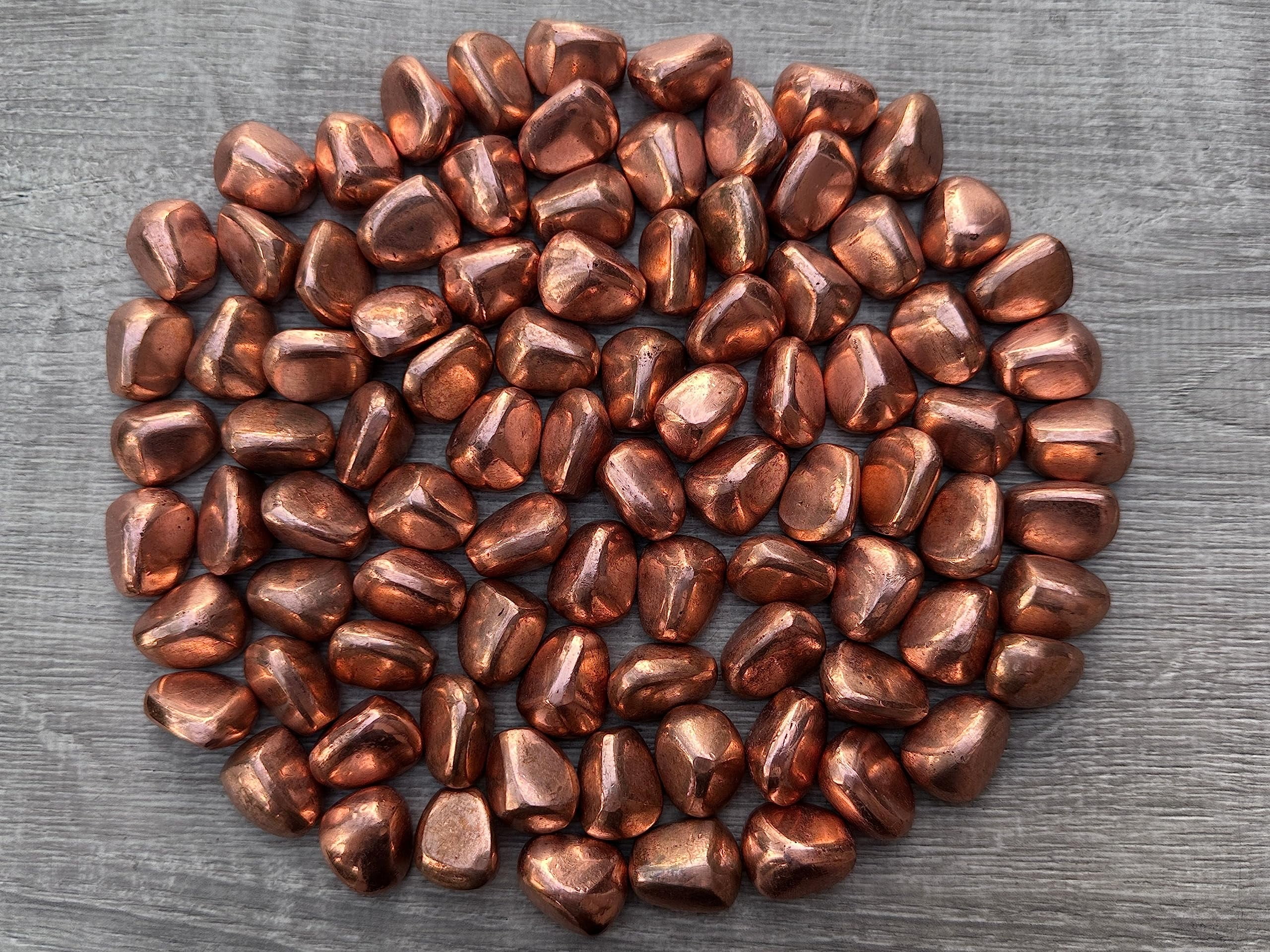 1/2 LB Copper Tumbled Stones, Polished Natural Copper Gemstone, Copper ...