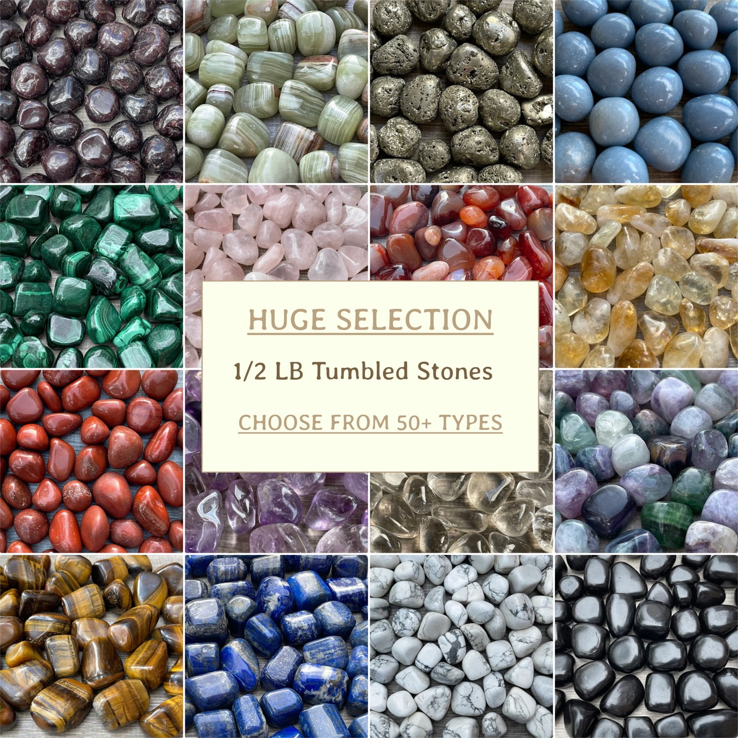 1/2 LB Magnetic Hematite Tumbled Stones, Polished Natural Magnetic ...