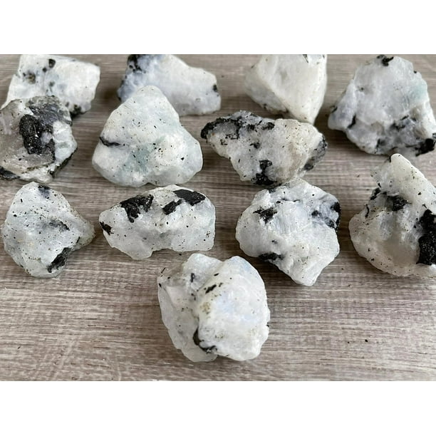 1/2 LB Raw Moonstone Crystals, Natural Moonstone Stone, Natural Rough ...