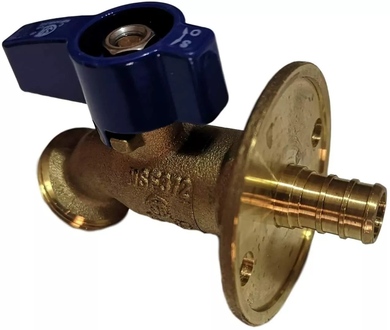 1/2" Lead-Free Brass PEX-B Hose Bibb Faucet with Nail Flange - Kink ...