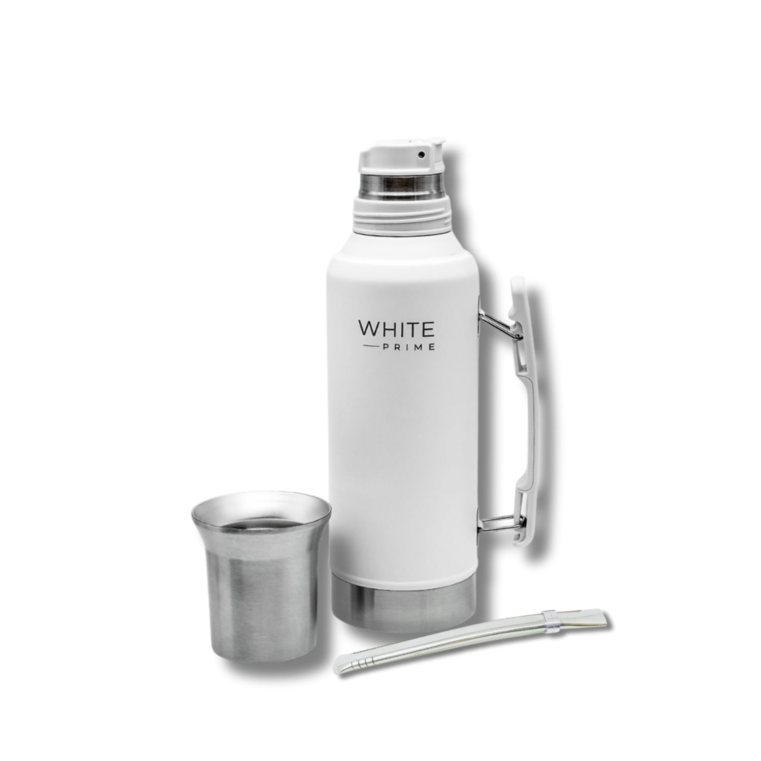 1.2 L Yerba Mate Thermos Kit To Go | Free Yerba Mate Sample | WHITE ...