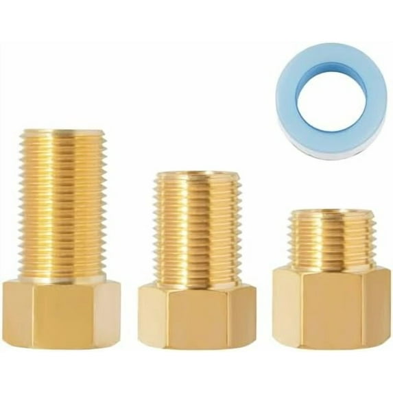 1/2" Male × 1/2'' Female Brass Pipe Extension Adapter, 1/2 Inch Brass ...