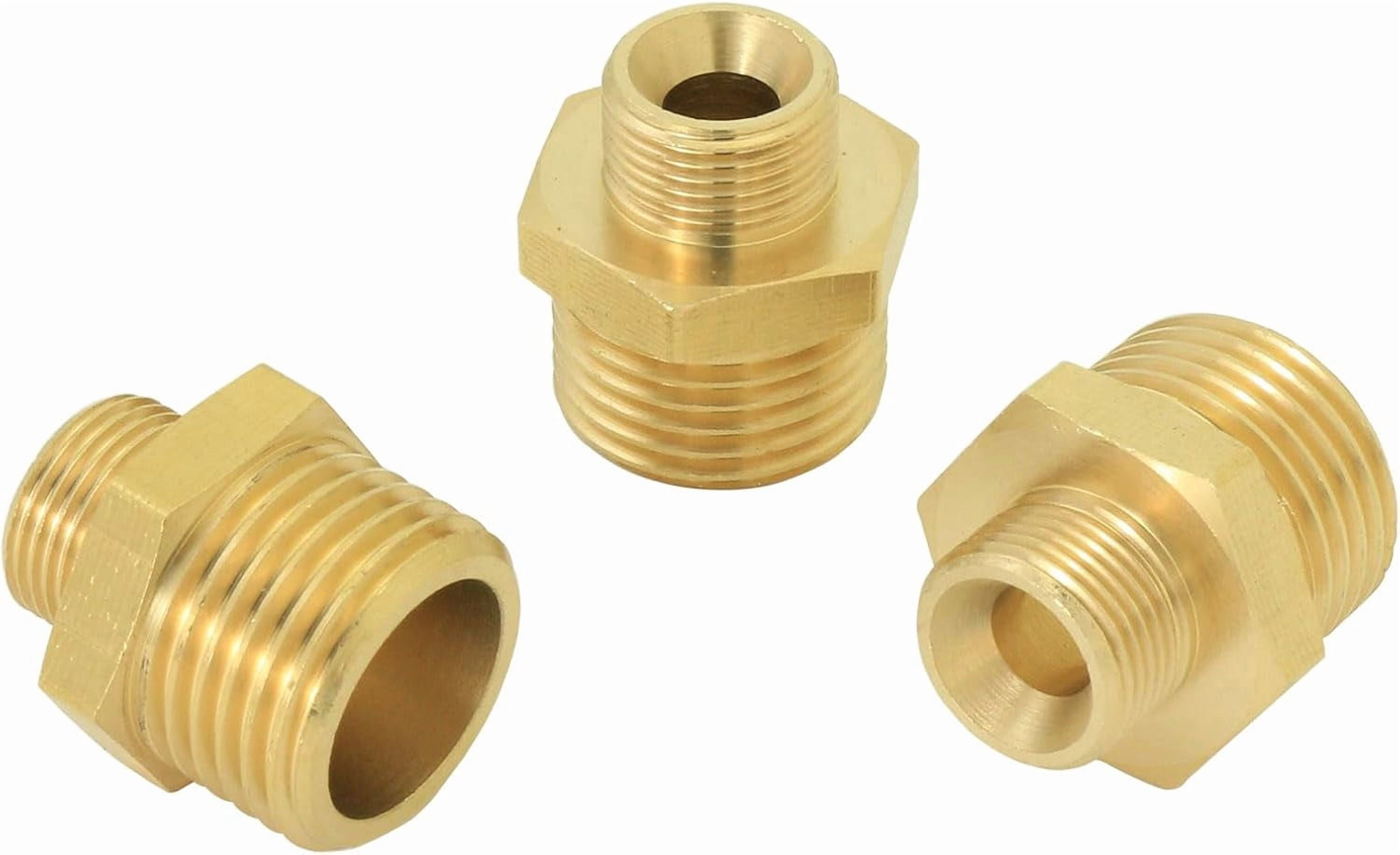 1/2" Male to 3/8" Male Adapter – Brass Pipe Reducer for Kitchen ...