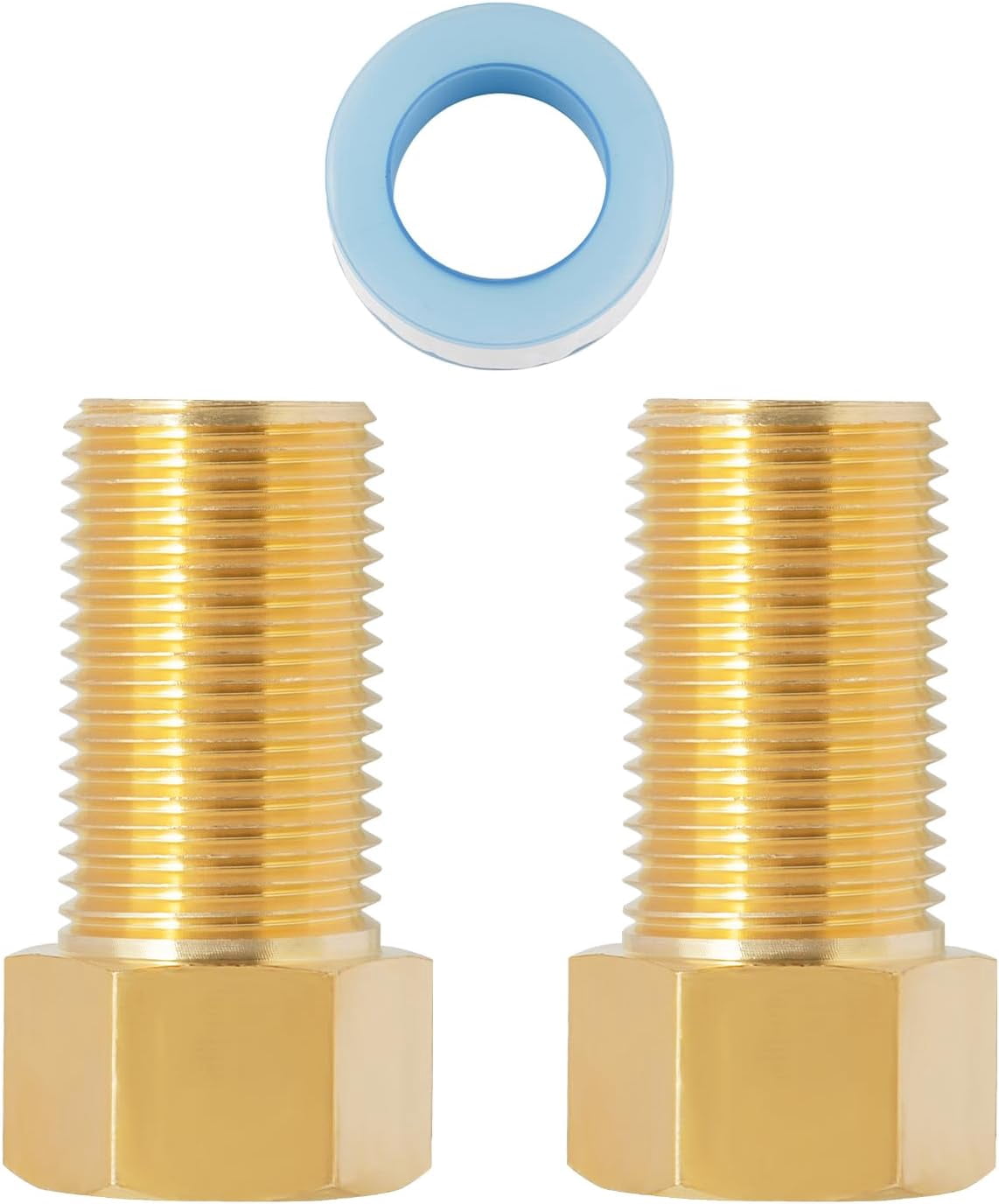 1/2'' Male to Female Brass Pipe Extension Fittings, 1/2 Inch Male x ...