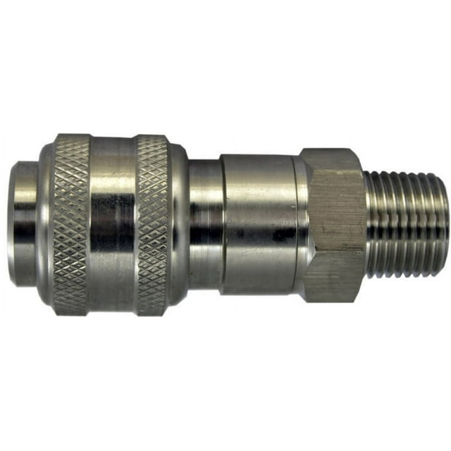 1/2" Male Quick-Disconnect Socket Stainless Steel Heavy-Duty Industrial ...