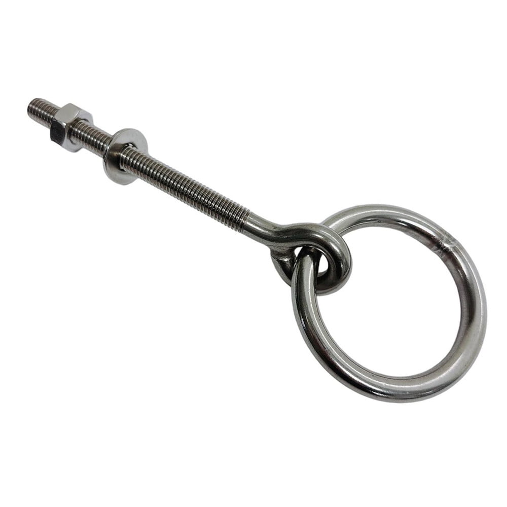 1/2" Marine Ring Eye Bolt 2-3/8" Ring Diameter Shoulder Bolt Stainless ...