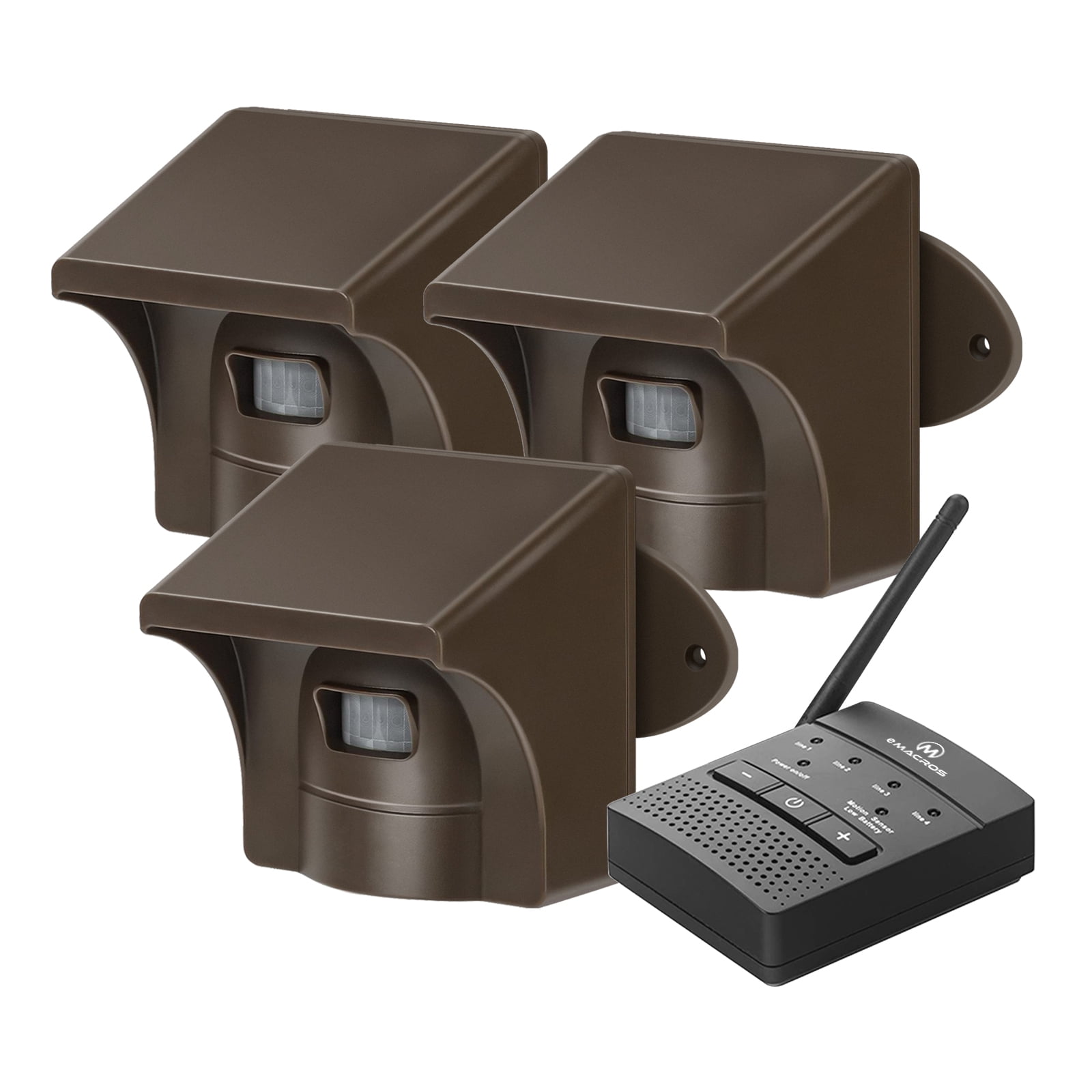 eMACROS 1/2 Mile Wireless Driveway Alarm System with Weatherproof ...