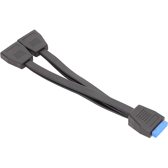 1 to 2 Motherboard USB 3.0 Header Splitter Cable 20cm 19Pin Internal ...