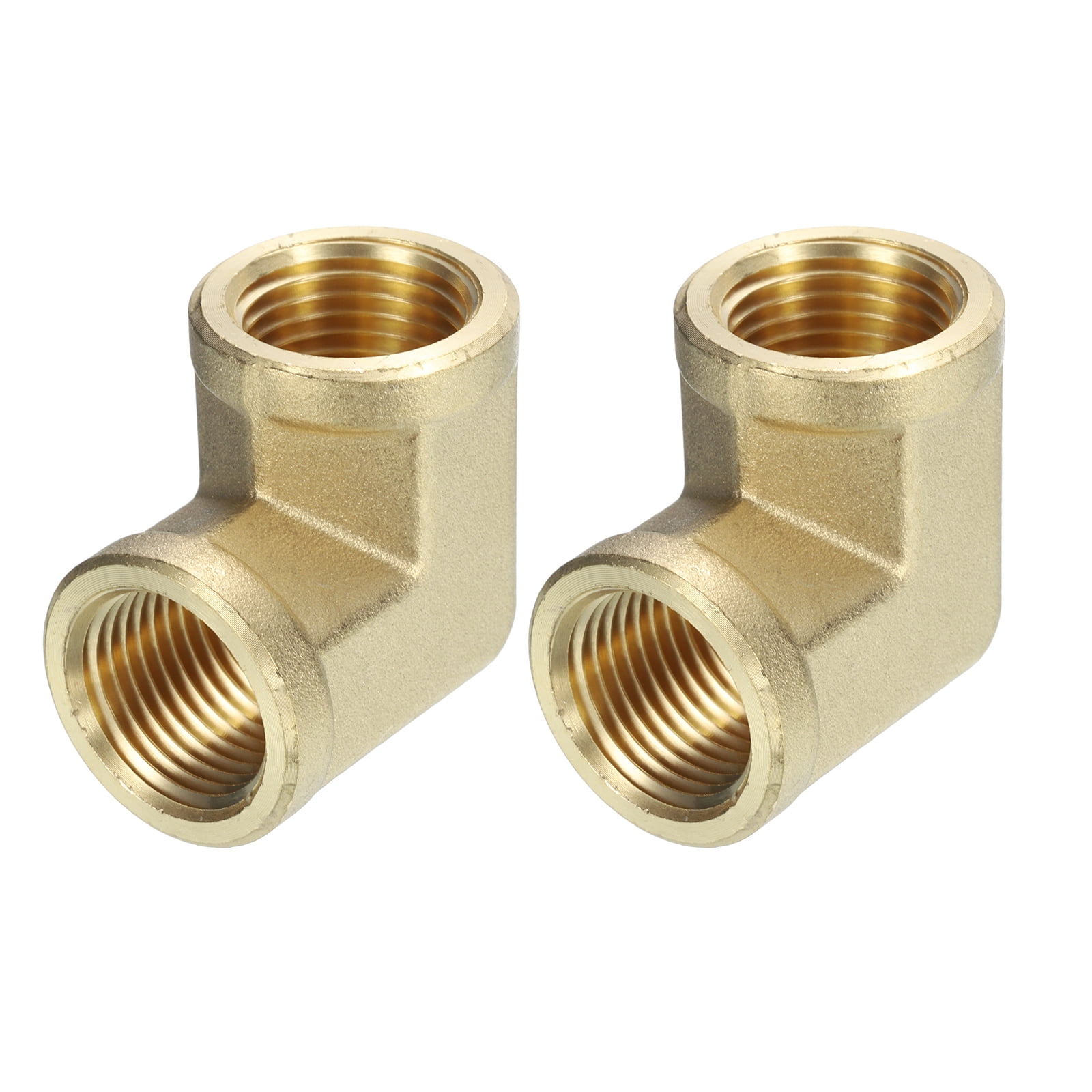 1/2" NPT Female Barstock Street Elbow 90 Degree Brass Elbow Forged Pipe Fittings Adapter 2 Pack ...