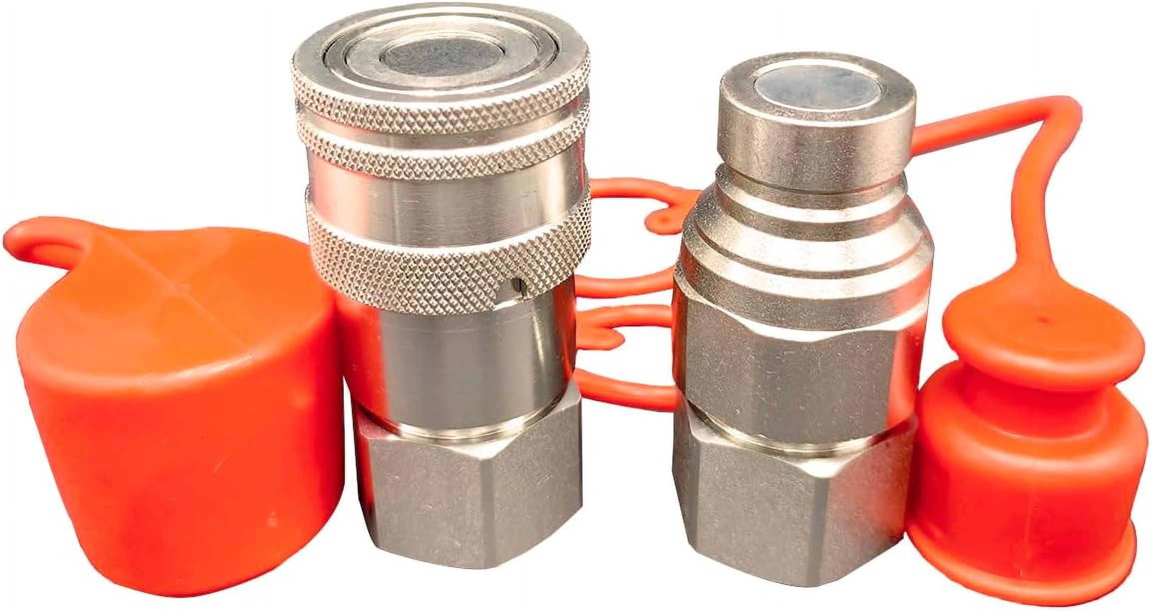 1/2" NPT Flat Face Hydraulic Quick Connect Couplers/Couplings Set with ...