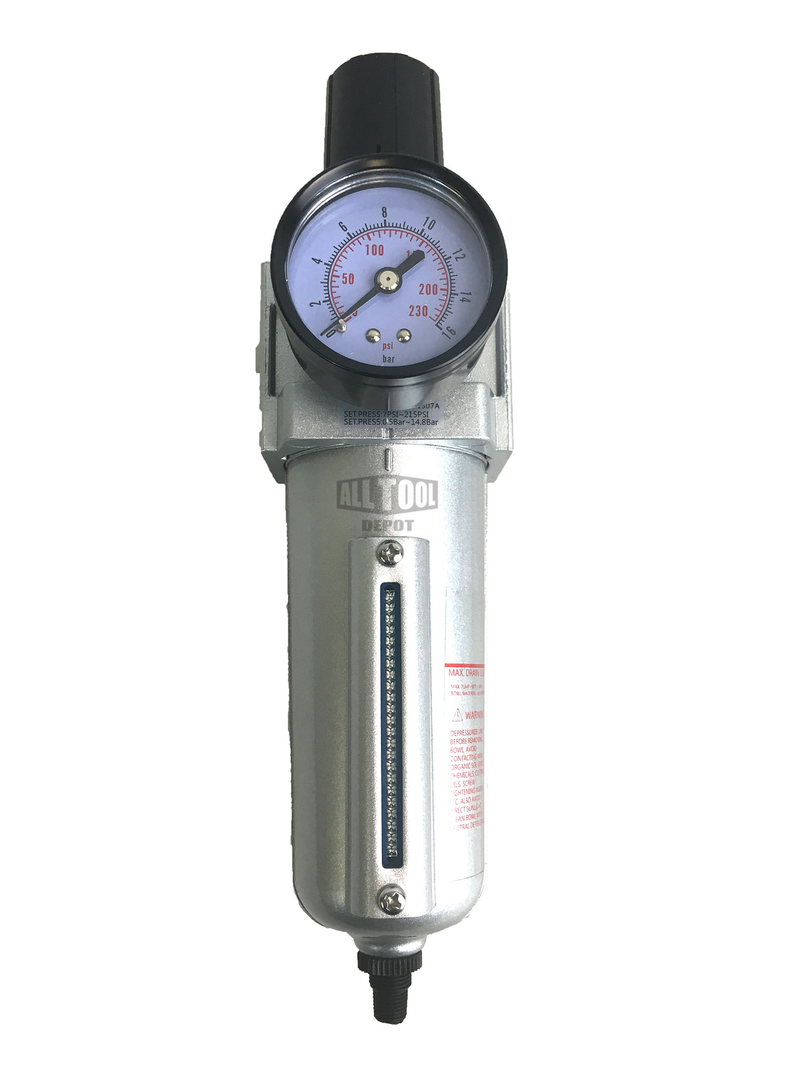 1/2" NPT HEAVY DUTY Compressed Air In Line Filter Regulator Combo ...