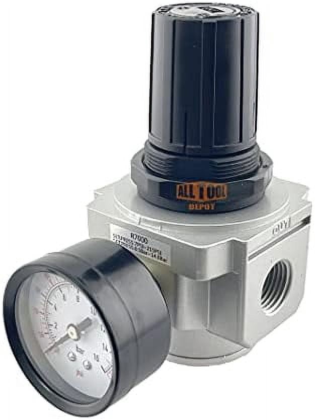 1/2” NPT HEAVY DUTY In-Line Compressed Air Pressure Regulator For Air ...