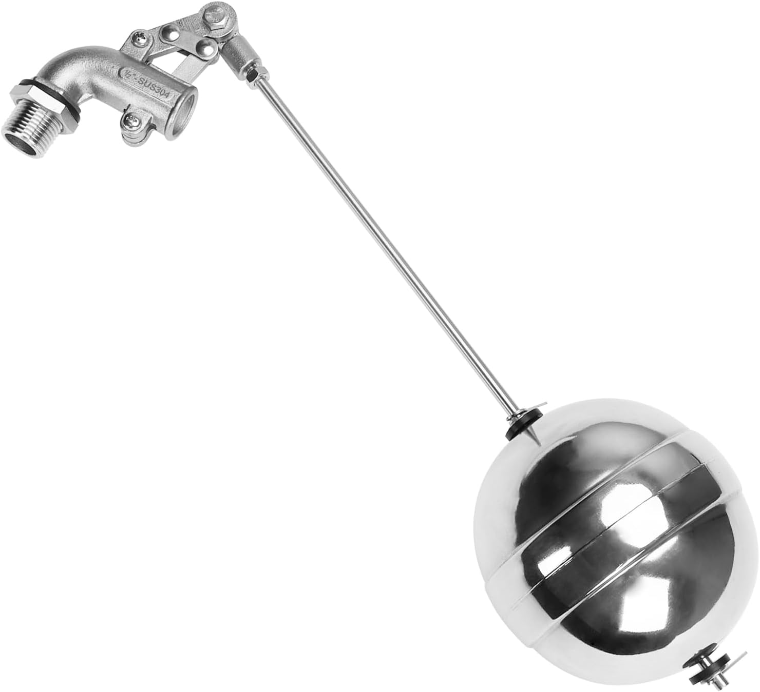 1/2" NPT Male Thread Adjustable Elbow Flow Control Float Valve ...