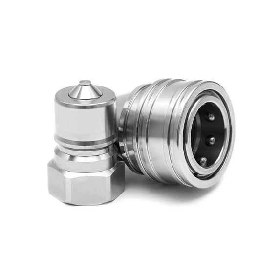 1/2" NPT Thread | ISO 7241-B Hydraulic Quick Connect Coupler Set ...
