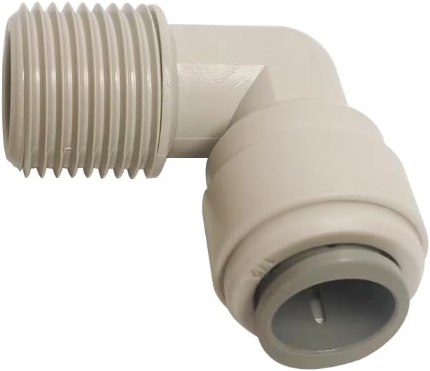 1/2" NPT x 1/2" O.D. Tube Elbow Male Thread Adapter, Push in to Connect ...