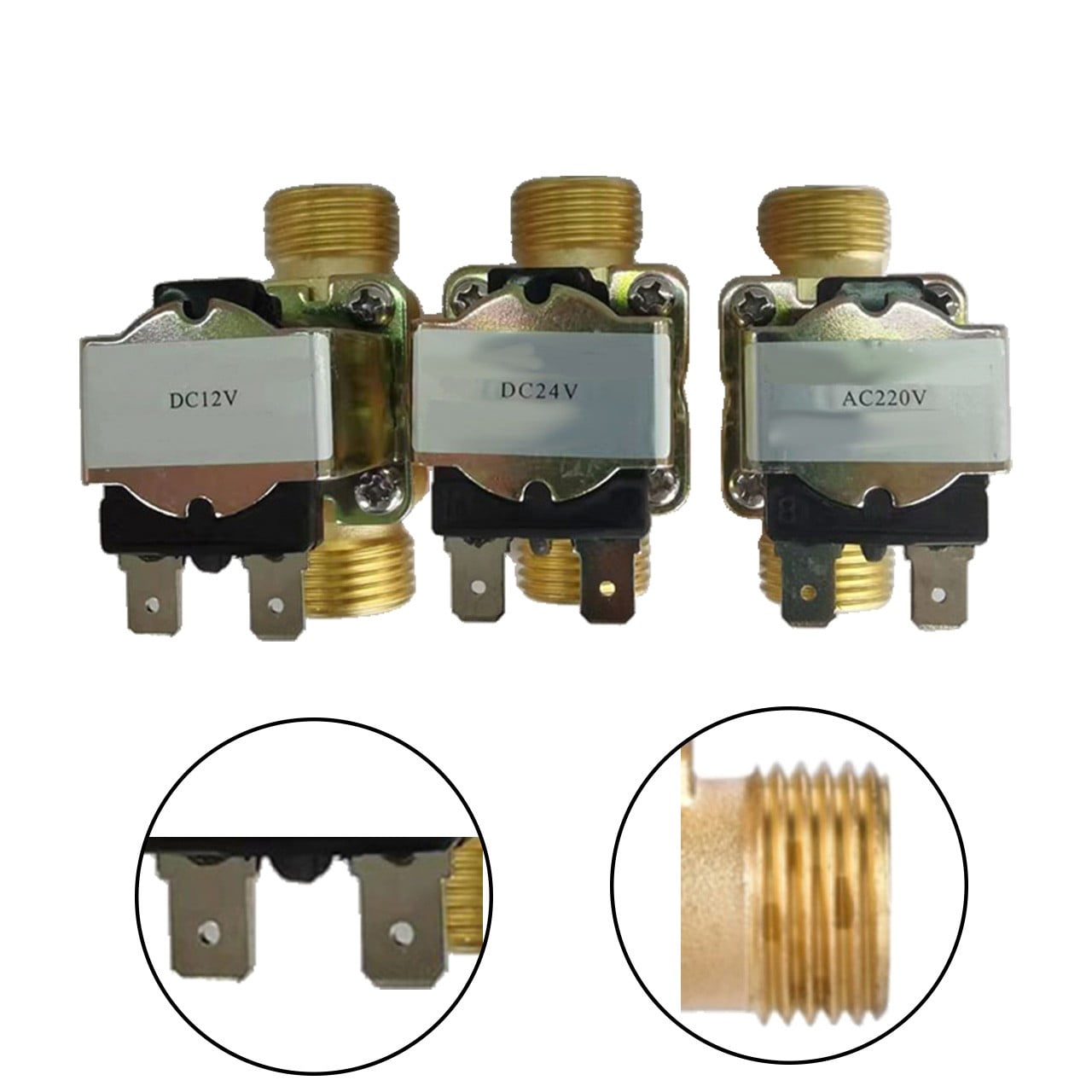 1/2 Normally Closed Electric Brass Solenoid Valve Switch Solar Hot ...