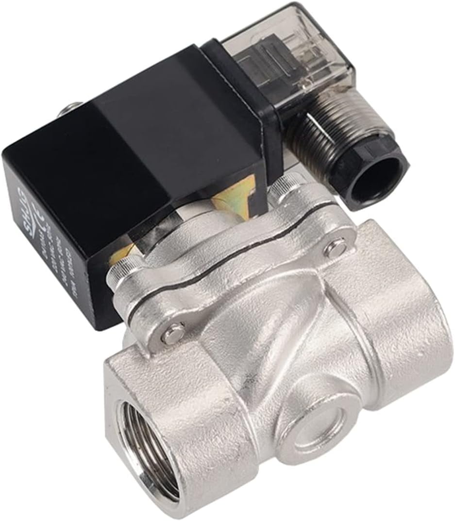 1/2" Normally Closed Stainless Steel Solenoid Valve DN15 Waterproof Solenoid Valve With LED ...