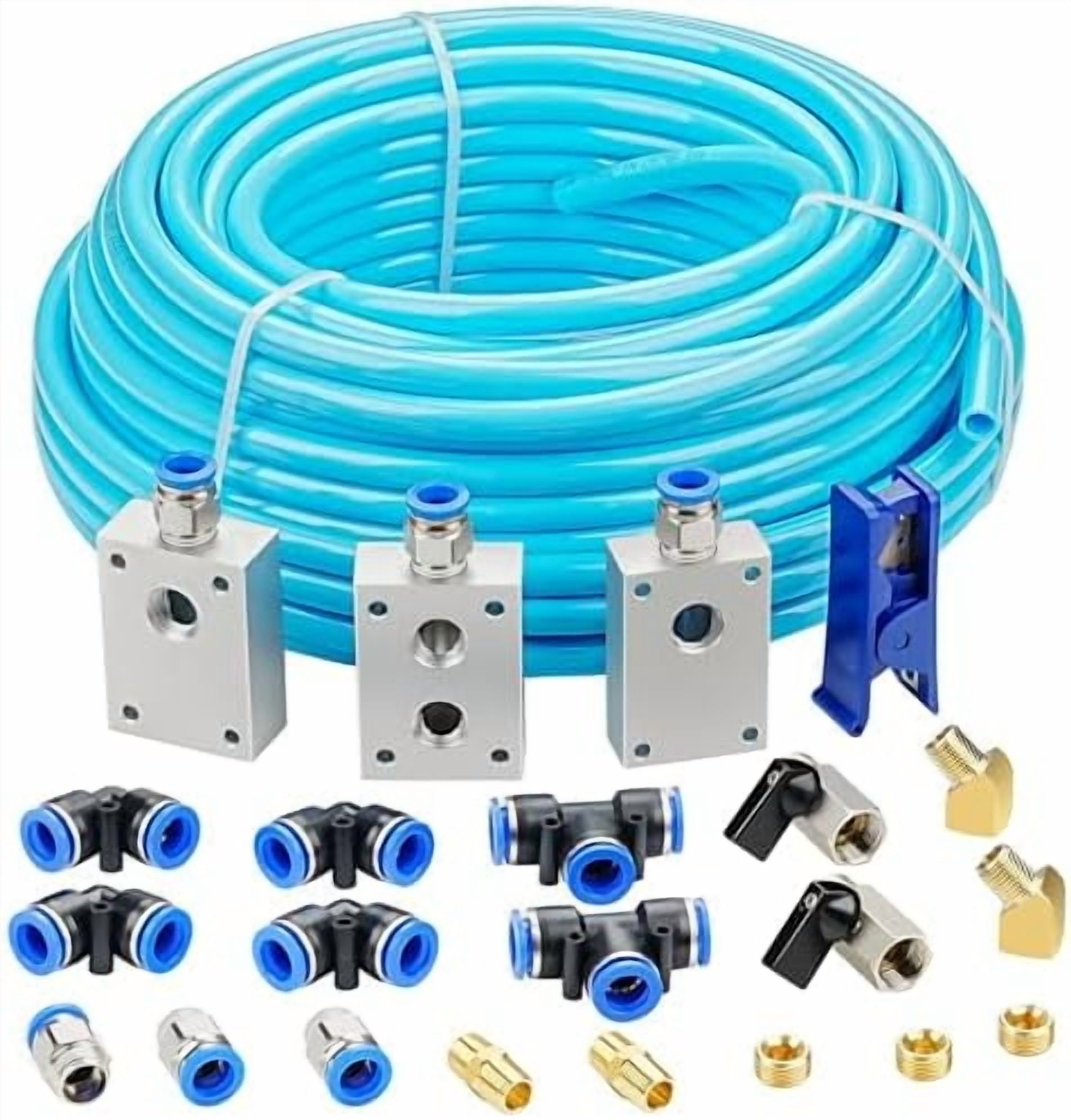 1/2″OD Compressed Air Piping System and Shop Air Line Kit with 100ft ...