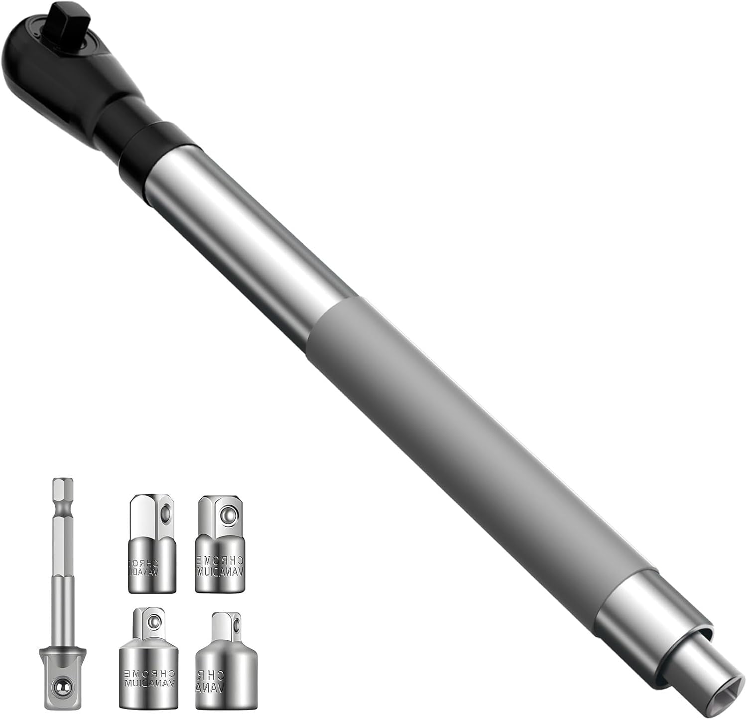 1/2" Offset Extension Wrench, Impact Ratchet Extender for Drill, with 3 ...