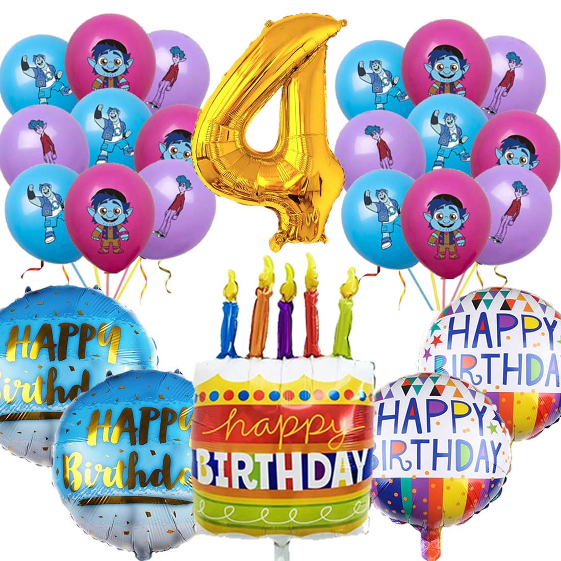 1/2 Onward Balloons Party Supplies 4th Big Number Decorations Decor Kit ...