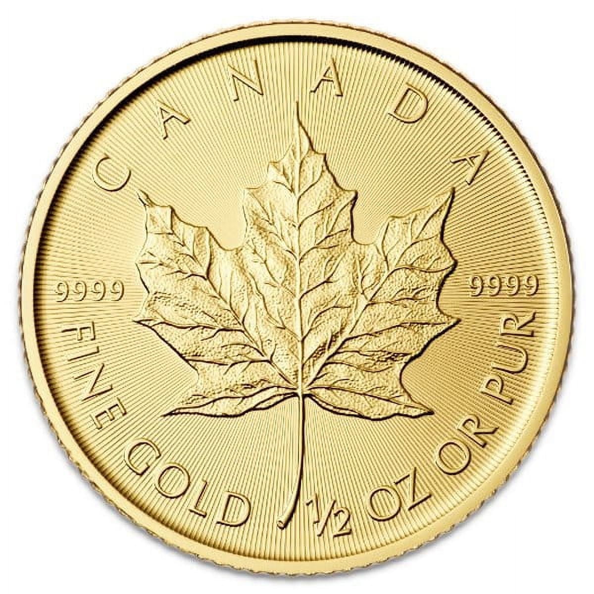 Money Metals Exchange .9999 Pure Gold 1/2 Oz Canadian Maple Leaf Coins ...