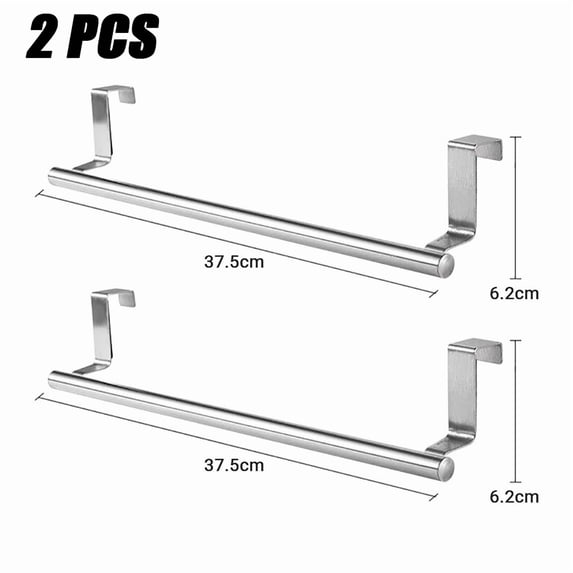 1/2 PCS Stainless Steel Towel Bar Cabinet Door Towel Hanging Bar ...