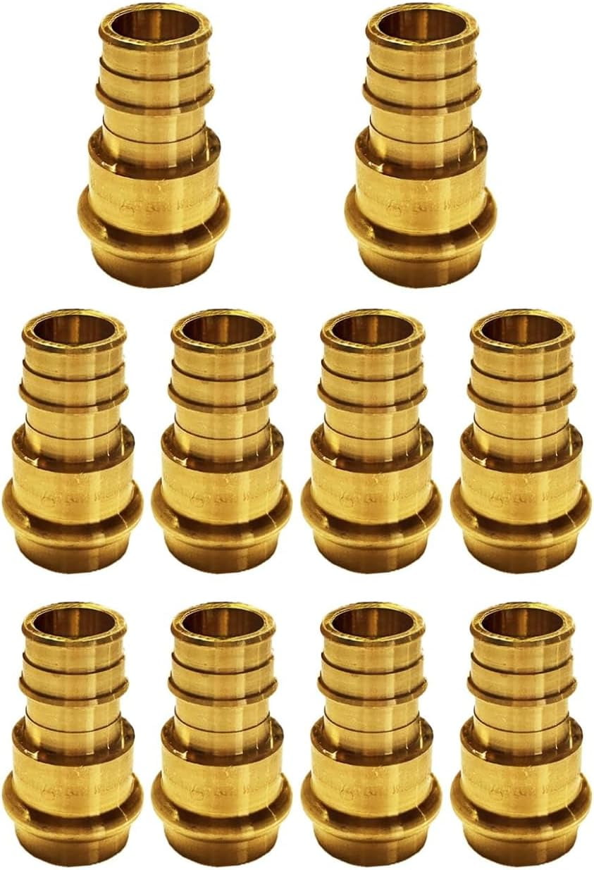 1/2" PEX Expansion Coupling Brass Adapters for Copper - 1/2" Press ...