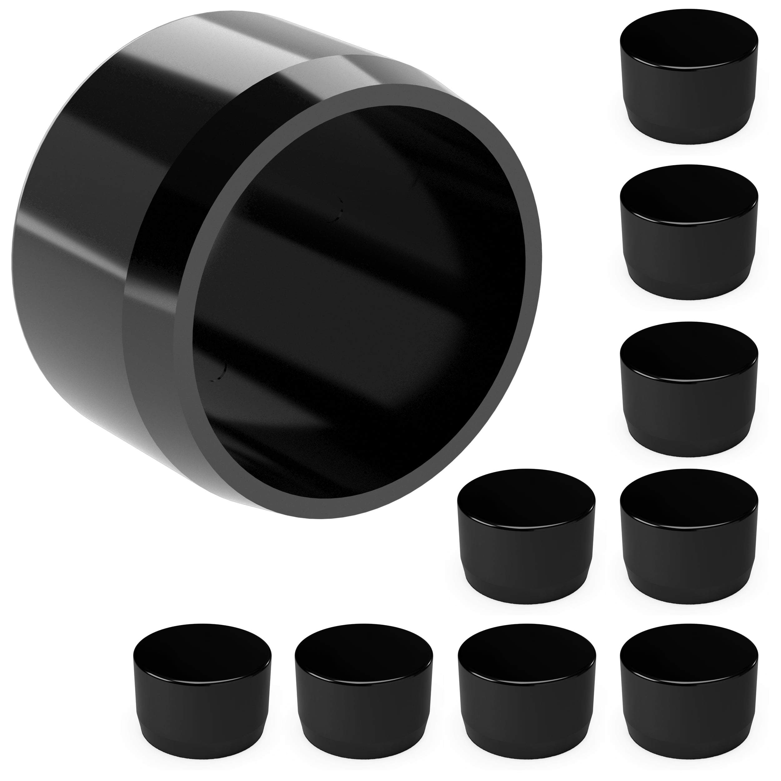 FORMUFIT 1/2" External Furniture Grade PVC End Cap in Black, Made In ...