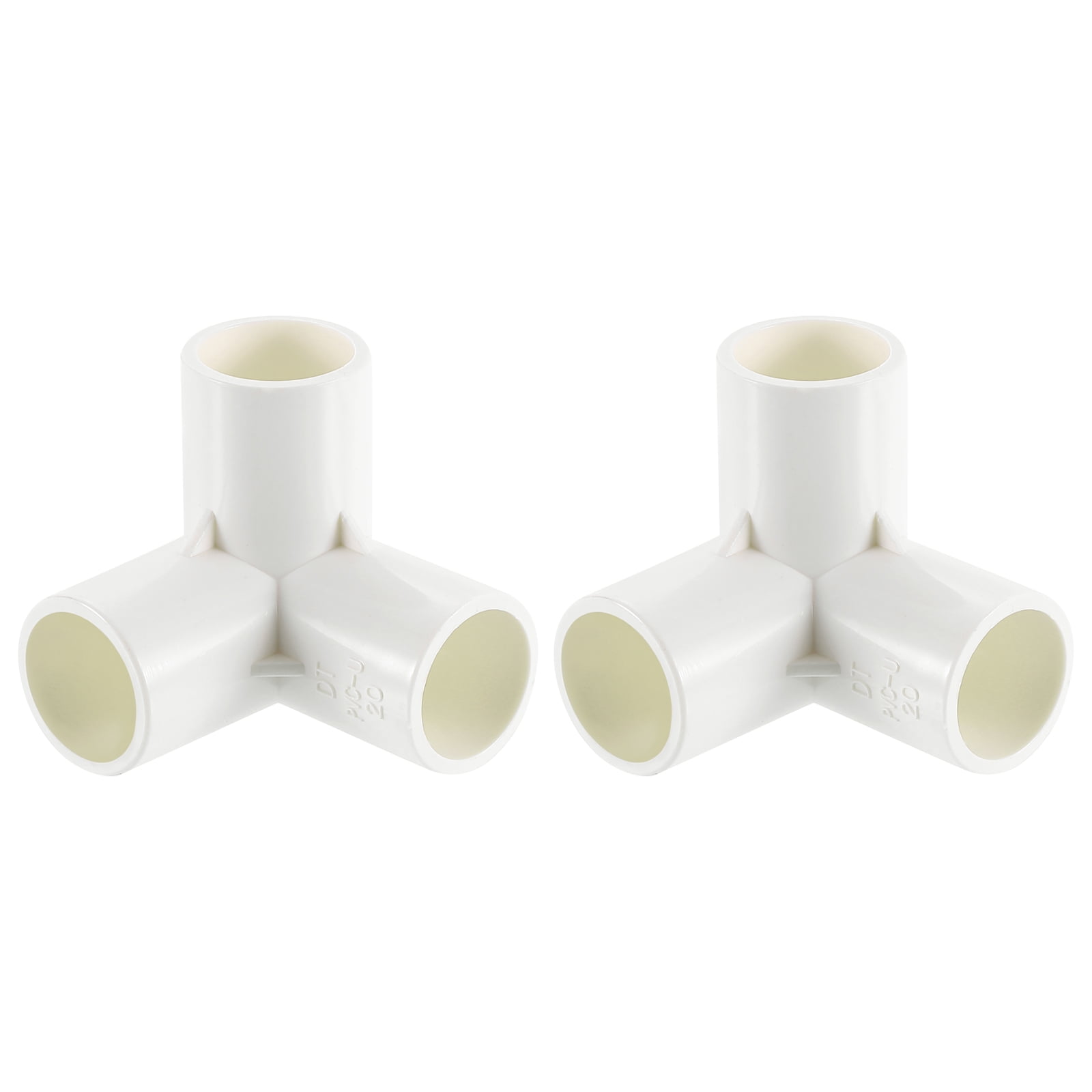1/2" PVC Fittings, 2 Pcs 3 Way Elbow Connector Elbow PVC Corner Fitting ...
