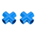 1/2" PVC Fittings, 2 Pcs 4 Way Elbow Connector Elbow PVC Corner Fitting, Blue - Walmart.com