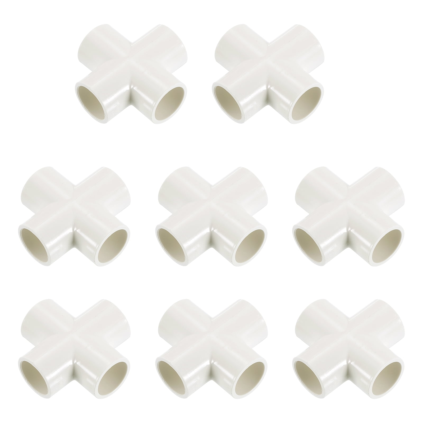 1/2" PVC Fittings, 8 Pcs 4 Way Elbow Connector Elbow PVC Corner Fitting, White - Walmart.com