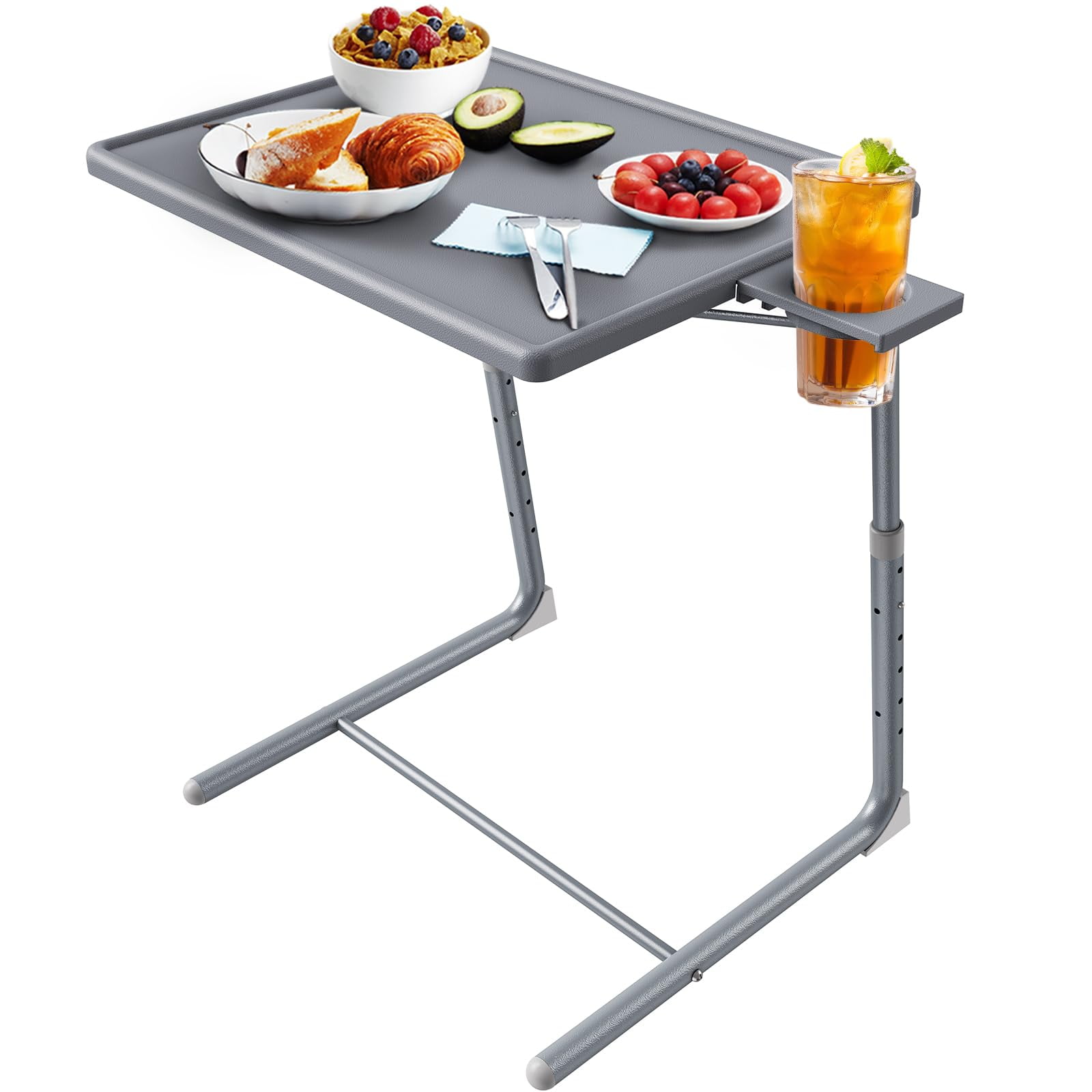 1/2 Pack Adjustable Foldable Desk - Folding Tray with 6 Height & 3 Tilt ...