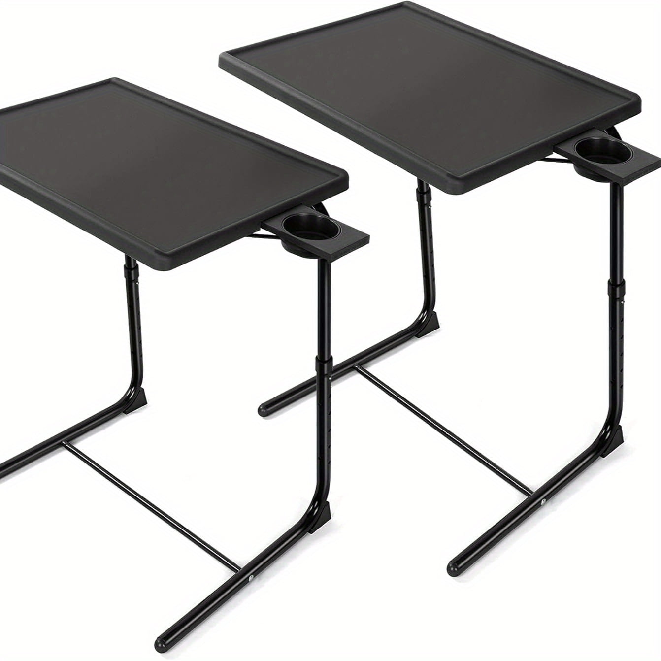 1/2 Pack Adjustable Foldable Desk - Folding Tray with 6 Height & 3 Tilt ...