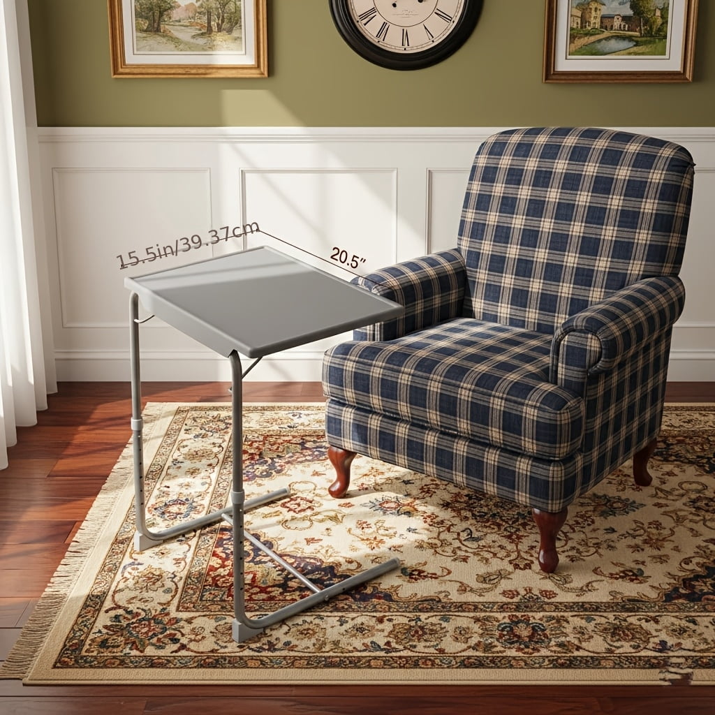 1/2 Pack Adjustable Foldable Desk - Folding Tray with 6 Height & 3 Tilt ...