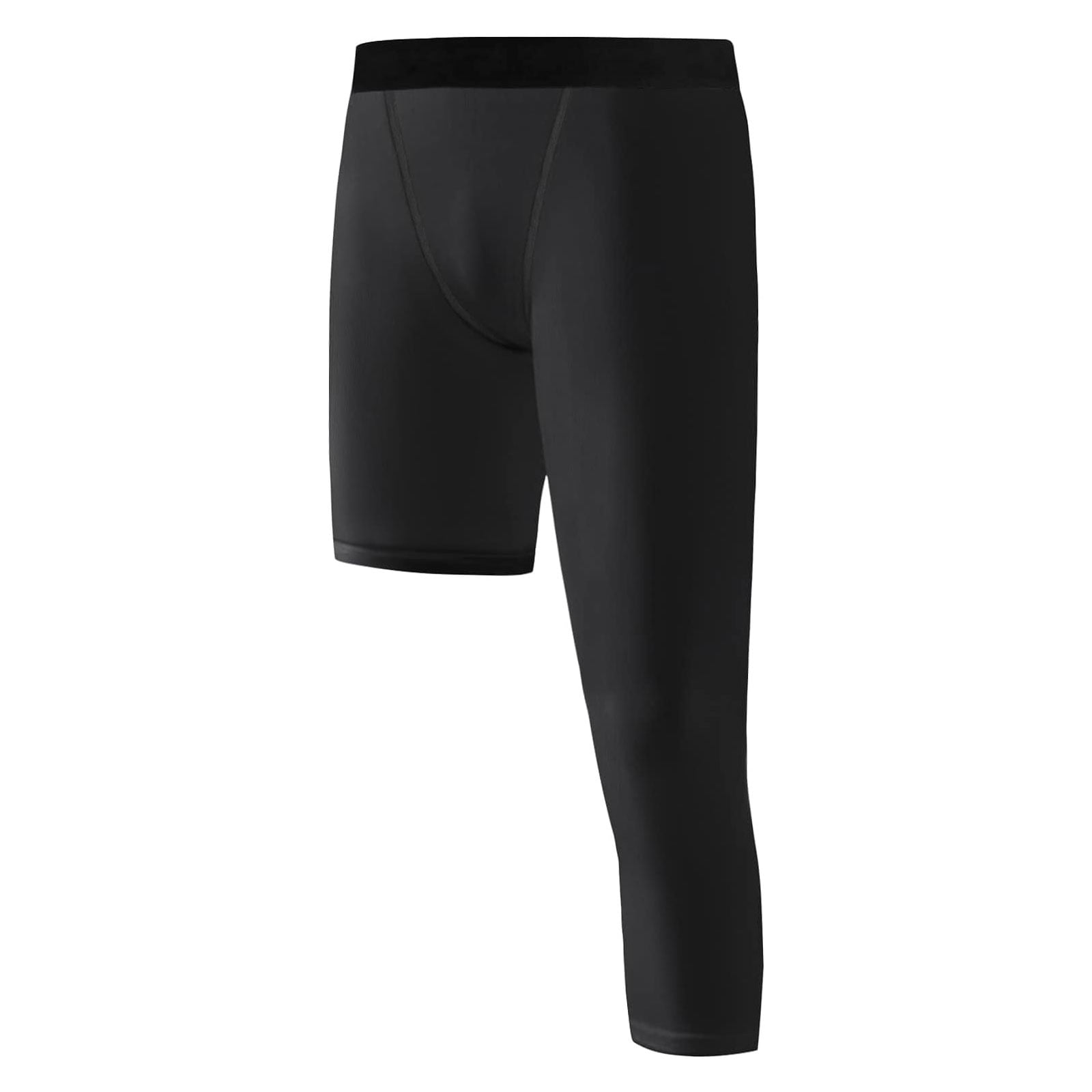 1/2 Pack Boys Compression Pants One Leg 3/4 Legging for Basketball ...