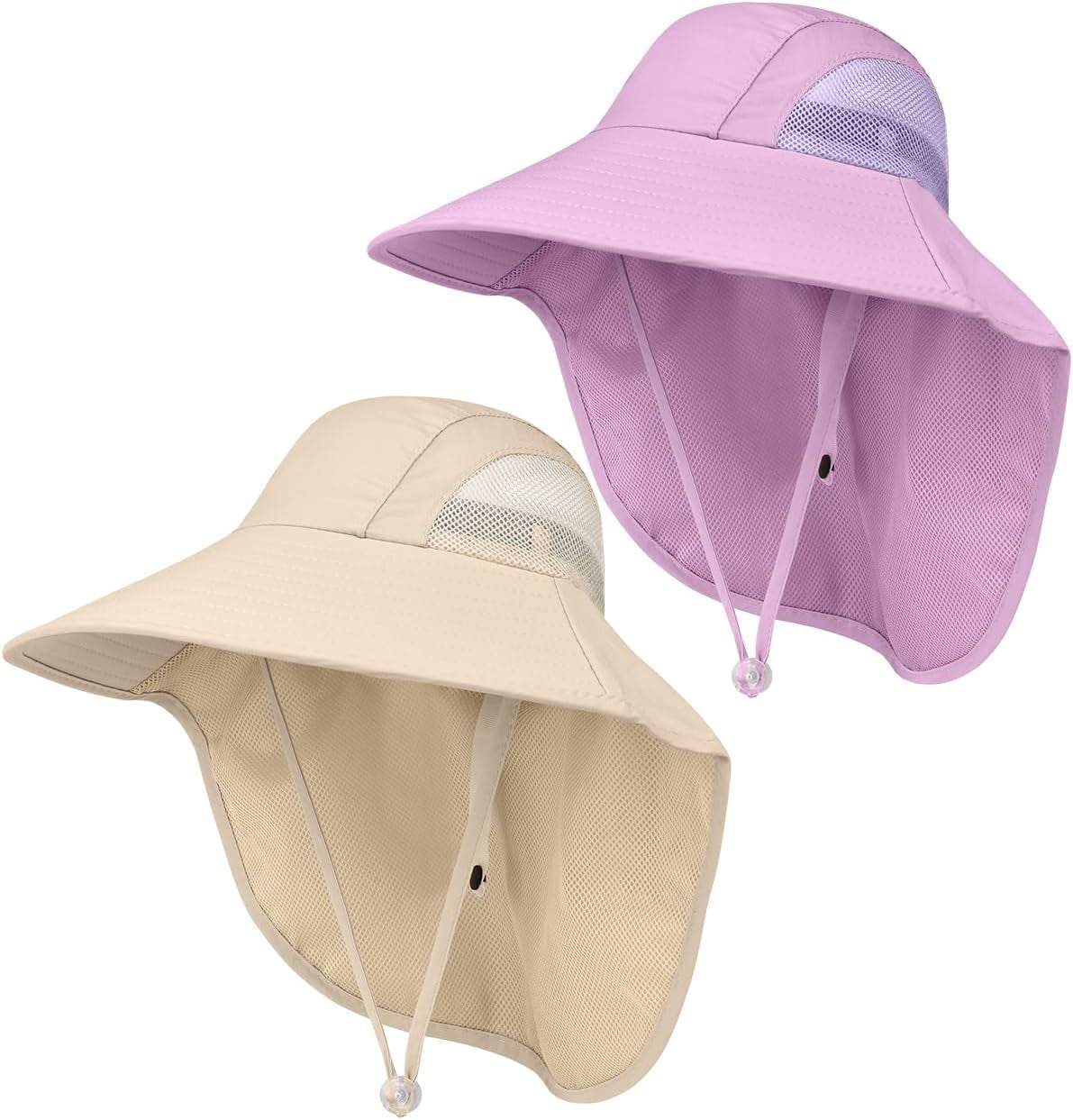 1/2 Pack Kids Sun Hat UPF50+ Summer Beach Play Sun Protection Hats with ...