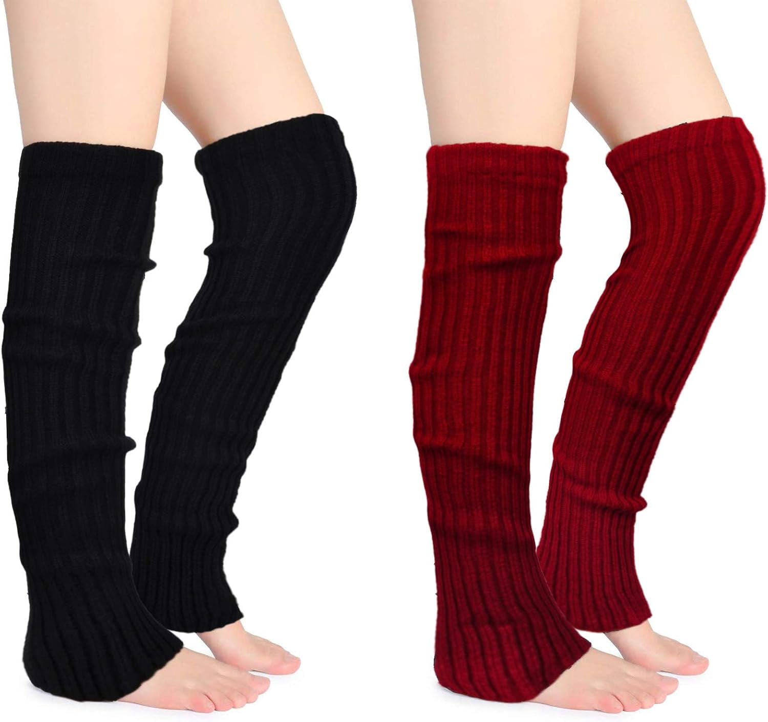 1/2 Pairs Thigh High Leg Warmers for Women Over Knee High Leg Warmer ...
