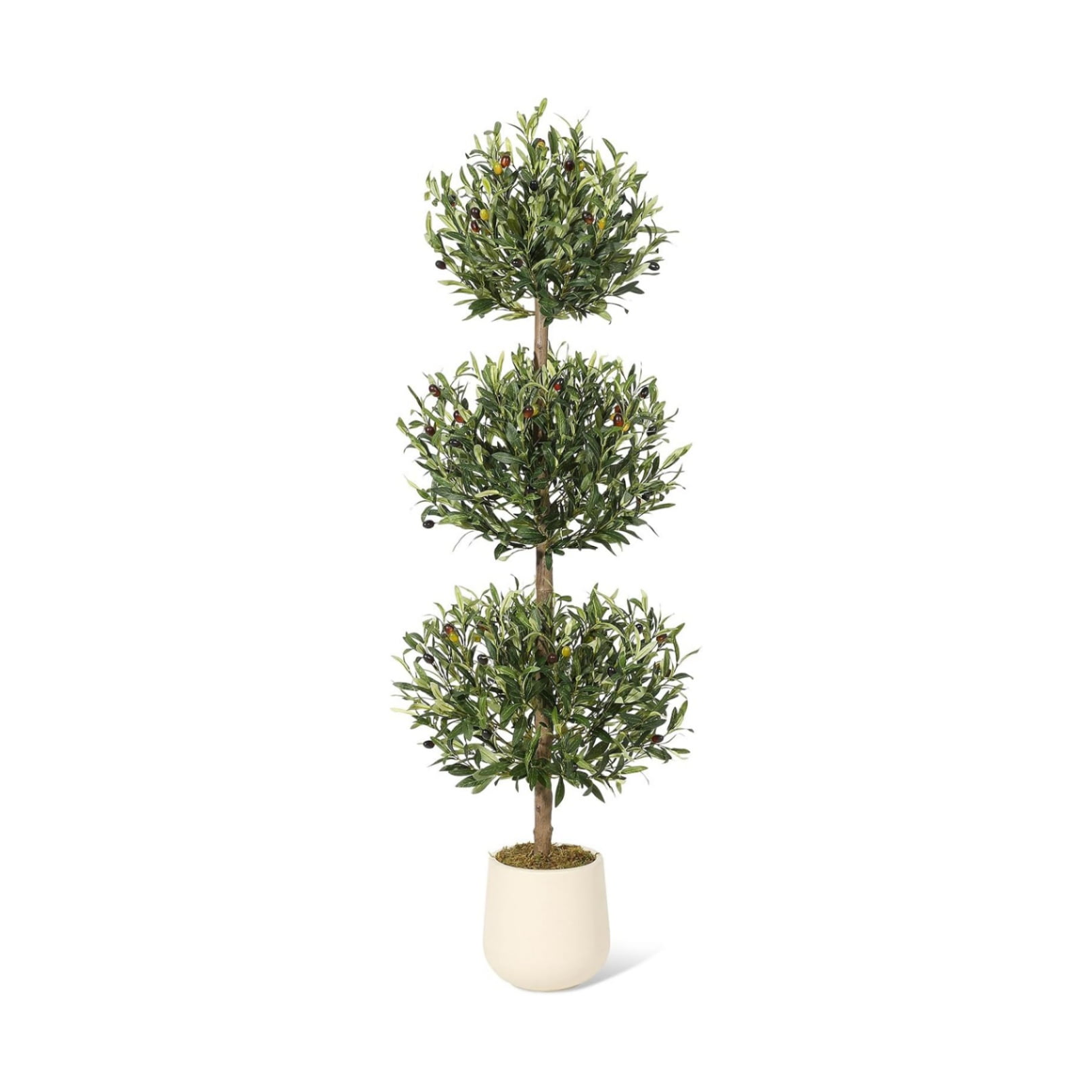 1/2 Pcs Artificial Olive Tree, 5FT Tall Olive Trees Artificial Indoor ...