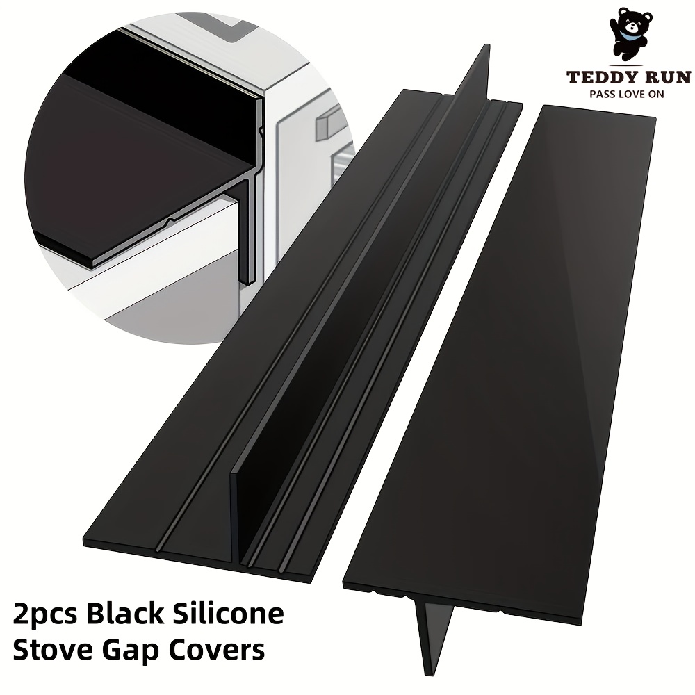 1/2 Pcs Folding Silicone Stove Gap Covers - 25 Inches Gap Filler ...