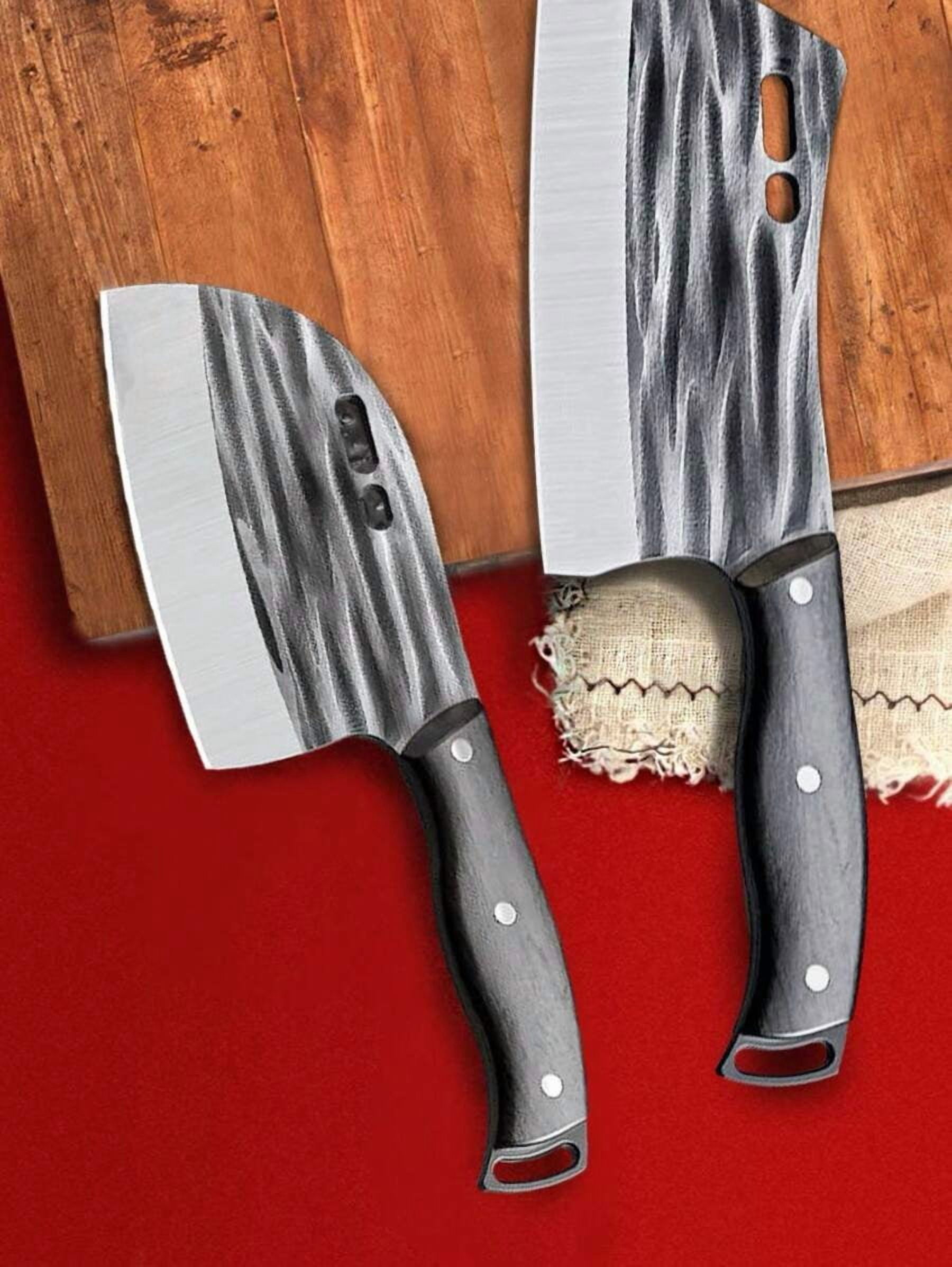 1/2 Pcs Kitchen Knife Set - Forged Stainless Steel with Plastic Handle ...