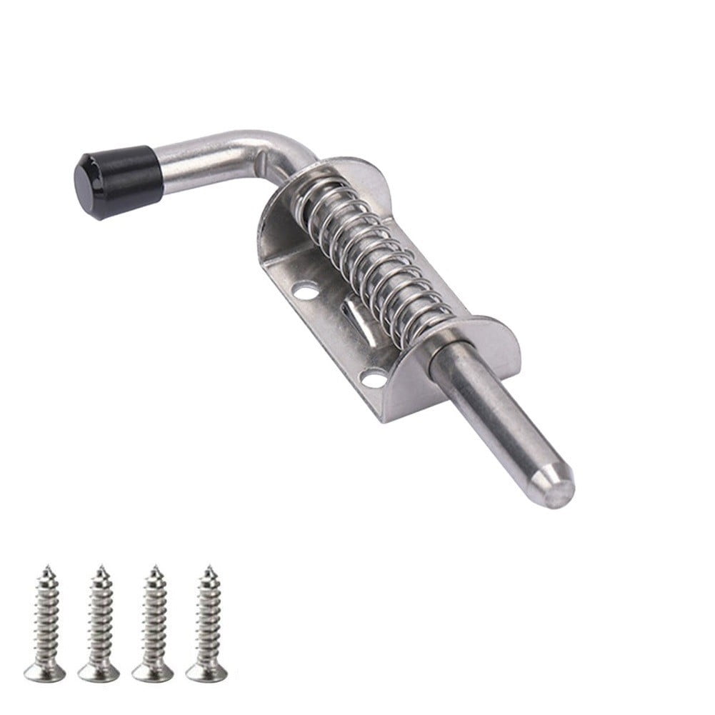 1/2 Pcs Spring Loaded Latches Pins Sliding Door Lock Stainless Steel ...