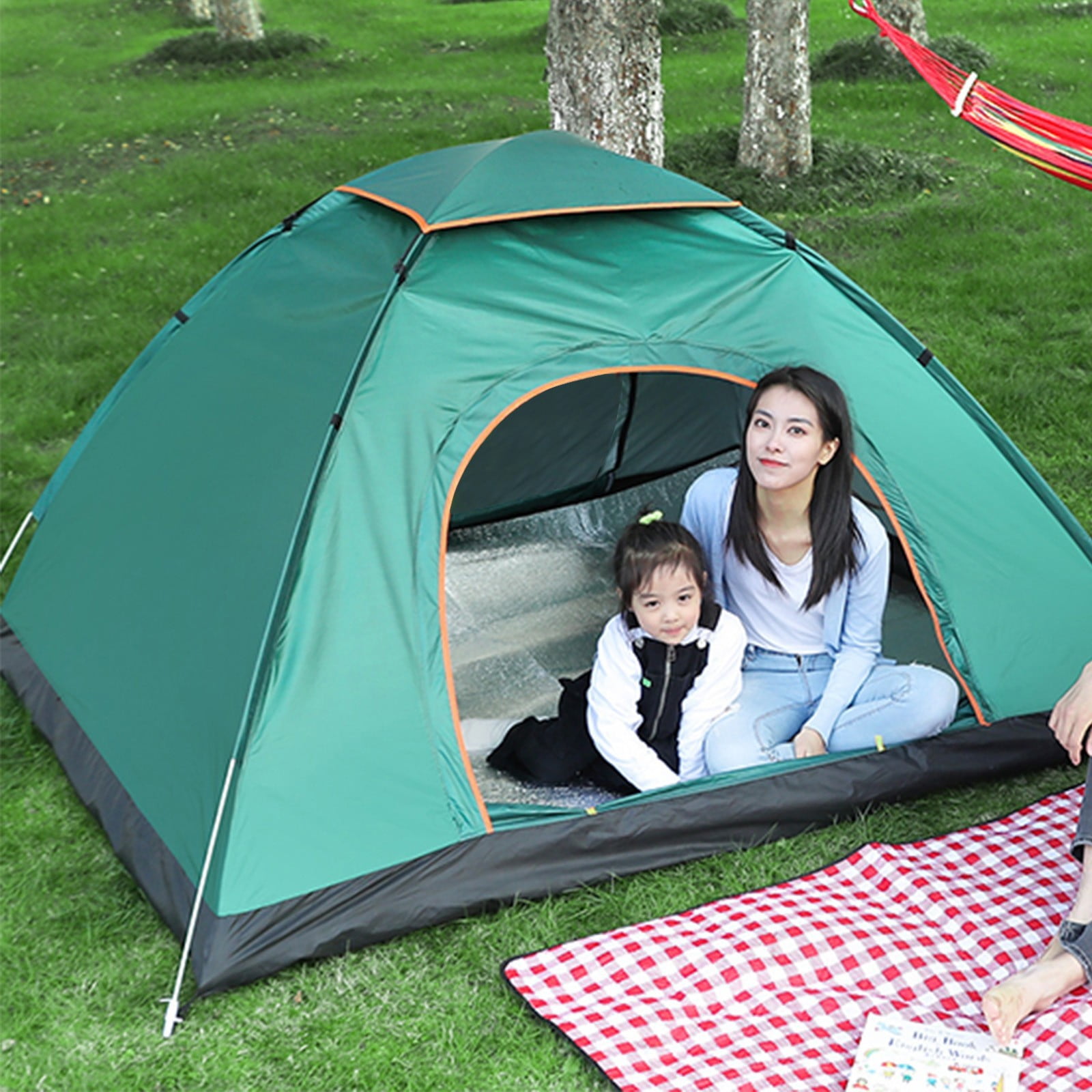 1/2 Person Camping Tent Instant Easy Set Up Tents for Camping ...
