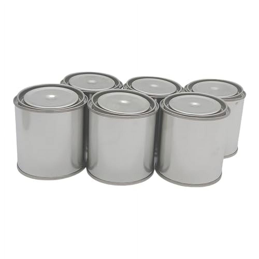 1/2 Pint Size Metal Paint Cans with Lids, 1-Cup Capacity Empty Unlined ...